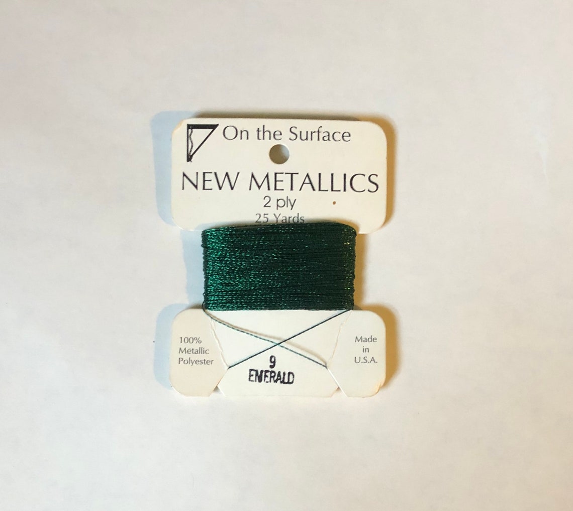 2 Ply Metallic Thread With A Polyester Core 25 Yard Cards for - Etsy