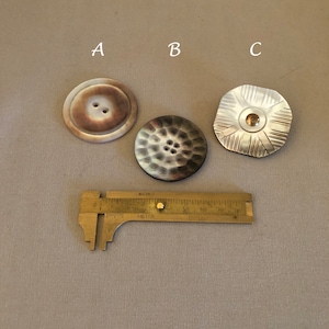 Vintage, Extra Large, Coat Buttons, Hand Made Out of Natural Sea Shell ...