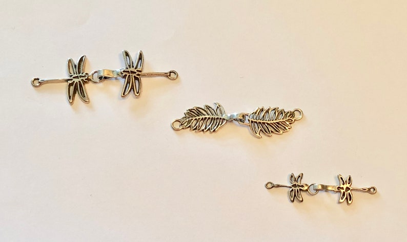 Stylized Solid Sterling Silver 2 Part Hook and Loop Clasps - Etsy