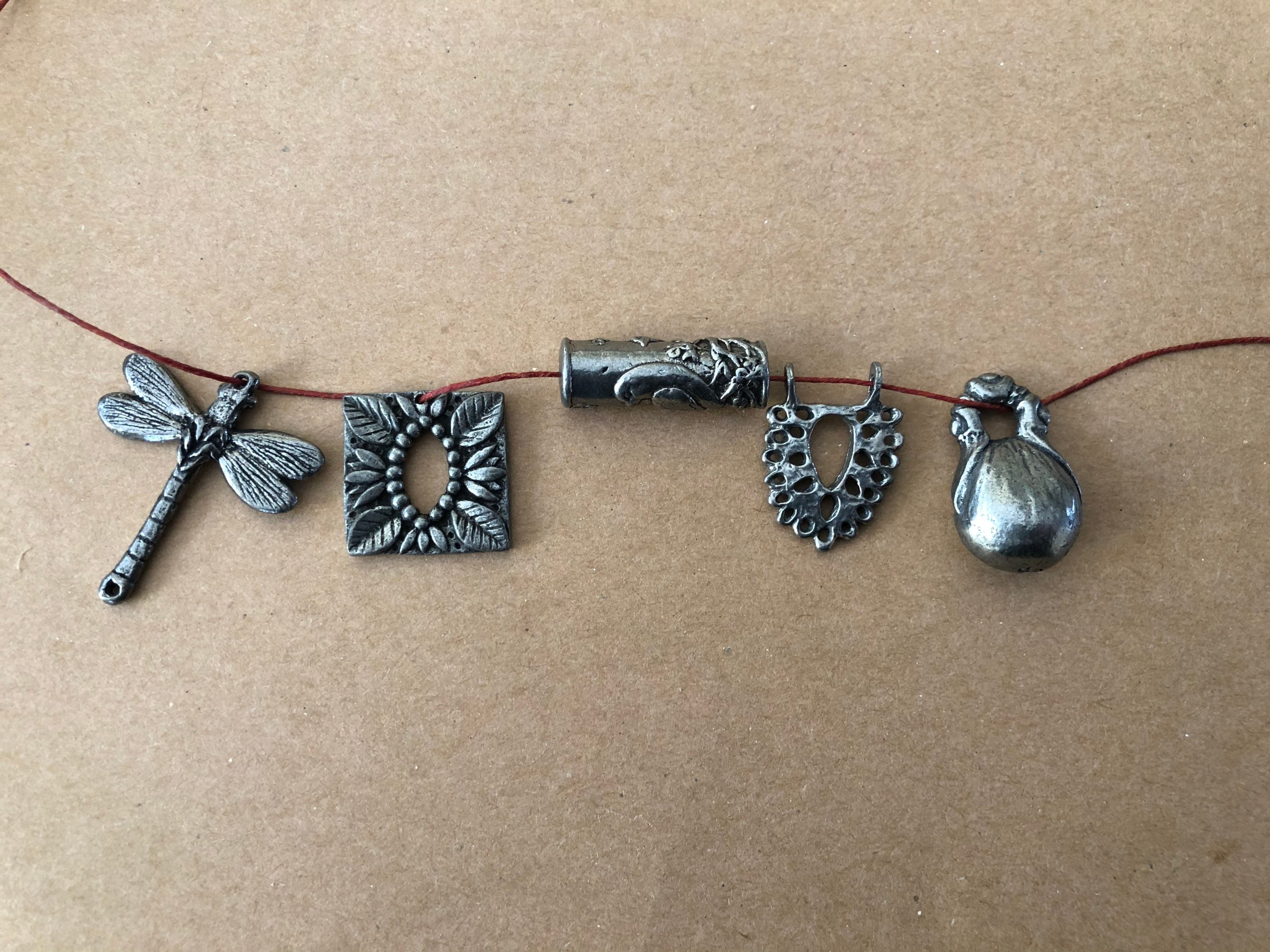 Assorted Cast Pewter Charms and Beads by Green Girl Studio - Etsy