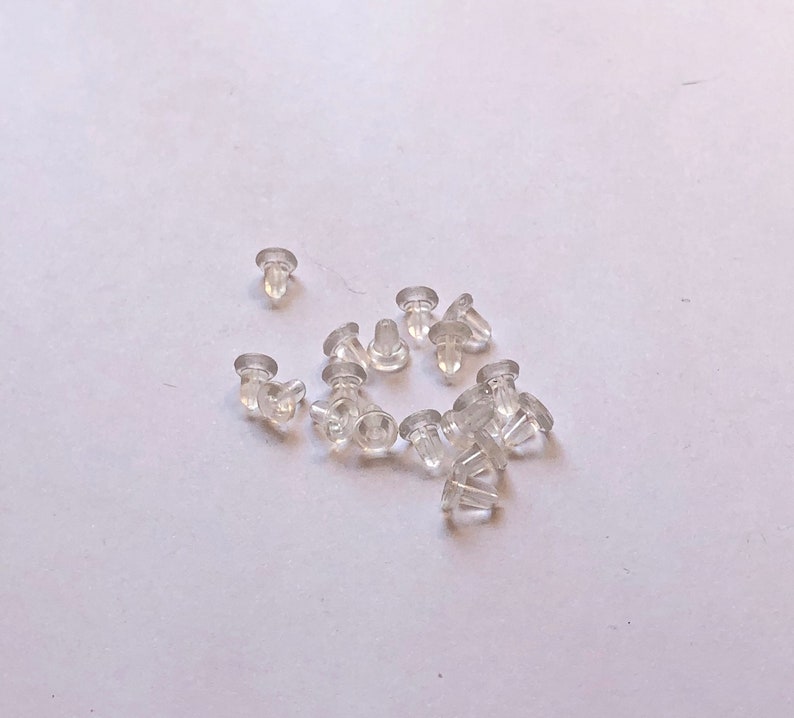Clear Plastic Earring Backs in 18 Piece Lots for Studs & Wires - Etsy