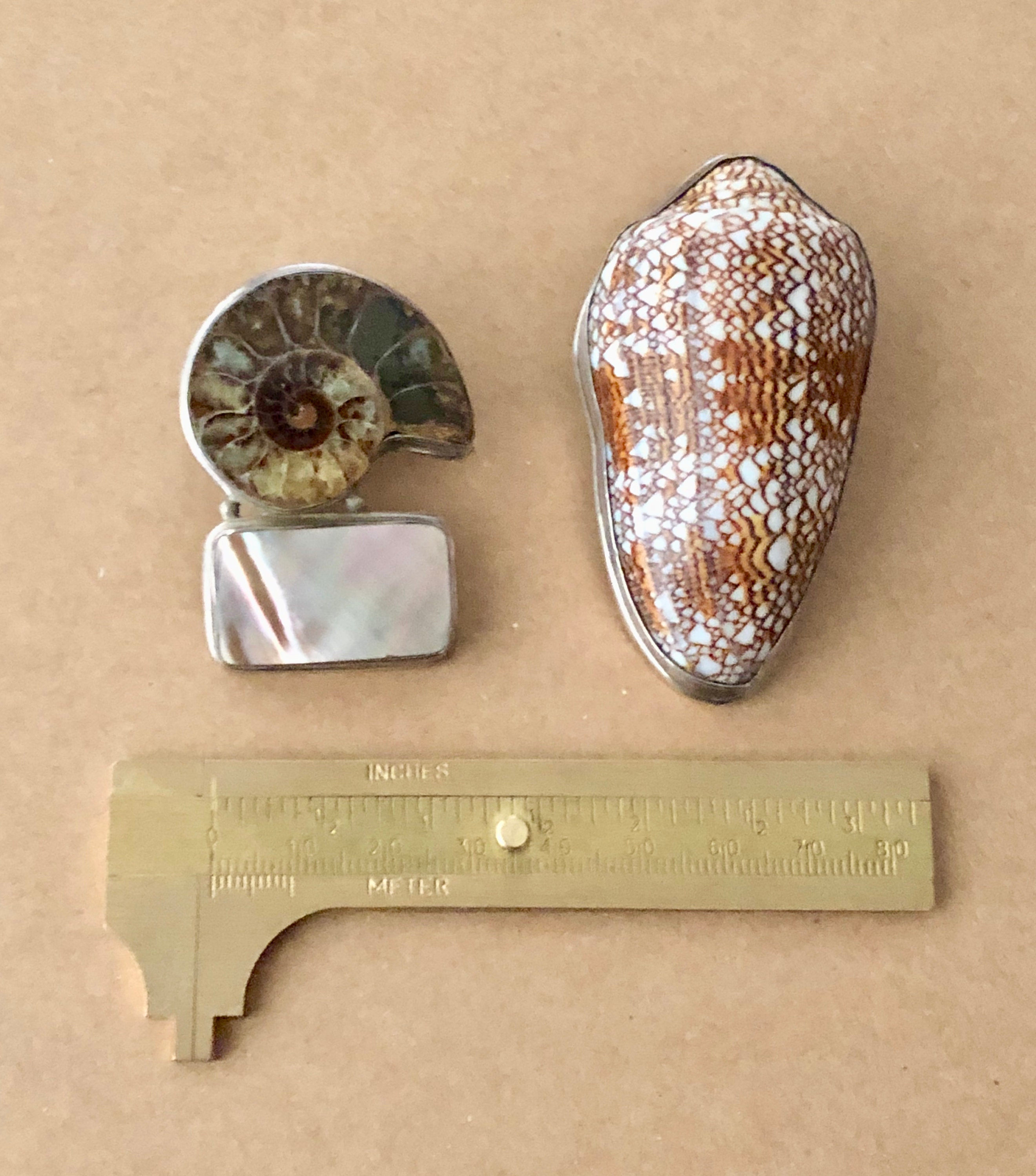 Vintage Hand Made Sterling Silver Slide Pendants One With an | Etsy