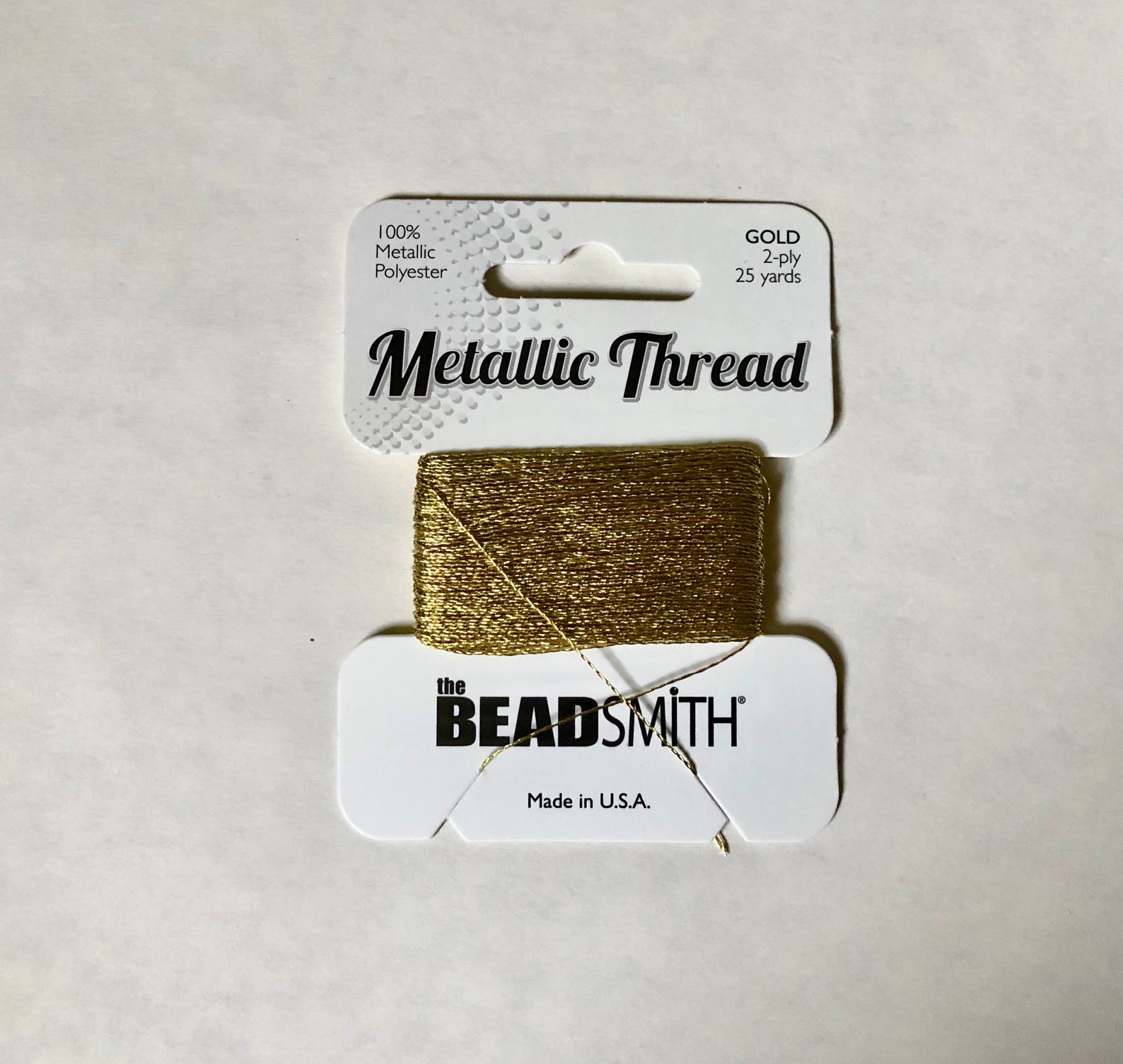 2 Ply Metallic Thread With A Polyester Core 25 Yard Cards for - Etsy