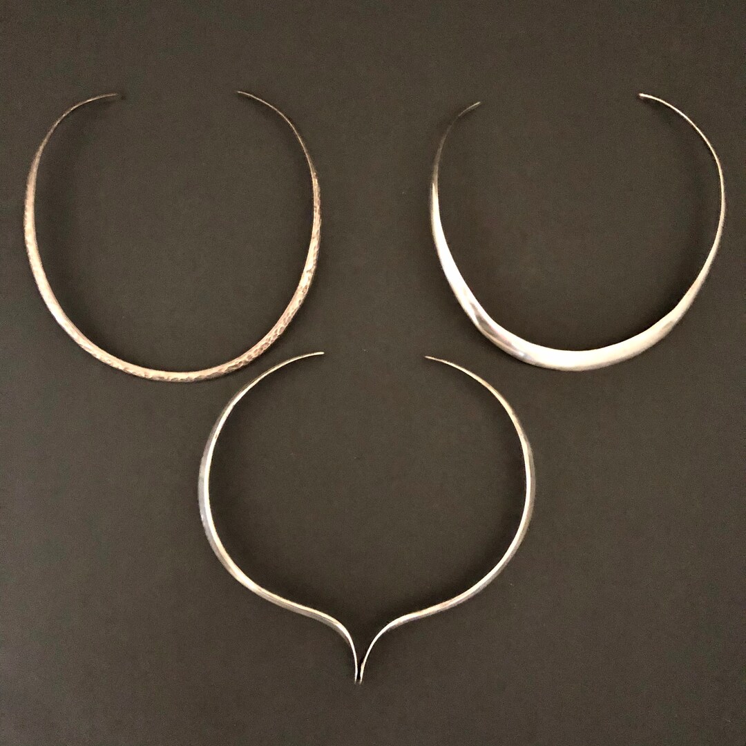 Three Different Styles of Vintage Torque, Neck Ring, Choker, Collar ...