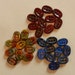 18X12X4MM Table Cut, Oval Tab Beads With 3 Dot Pattern in 3 Color ...