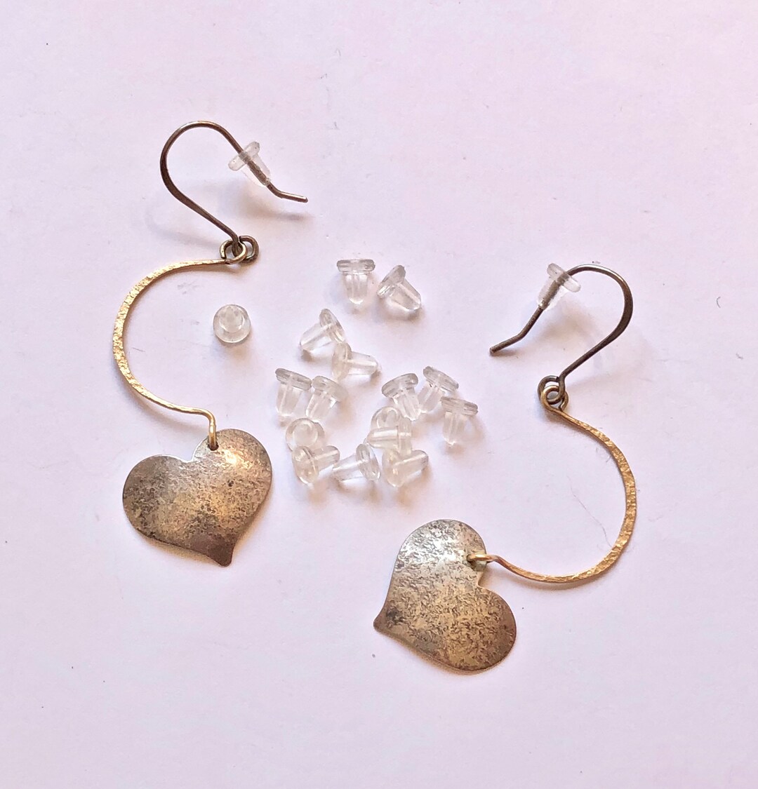 Clear Plastic Earring Backs in 18 Piece Lots for Studs & Wires - Etsy