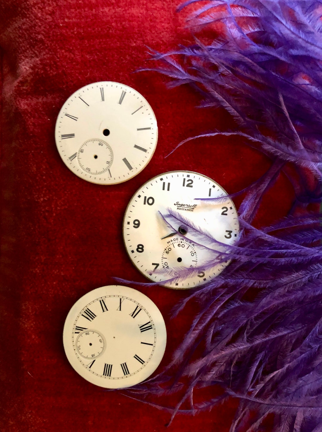 Vintage Porcelain Pocket Watch Faces: Steampunk Cosplay Jewelry ...