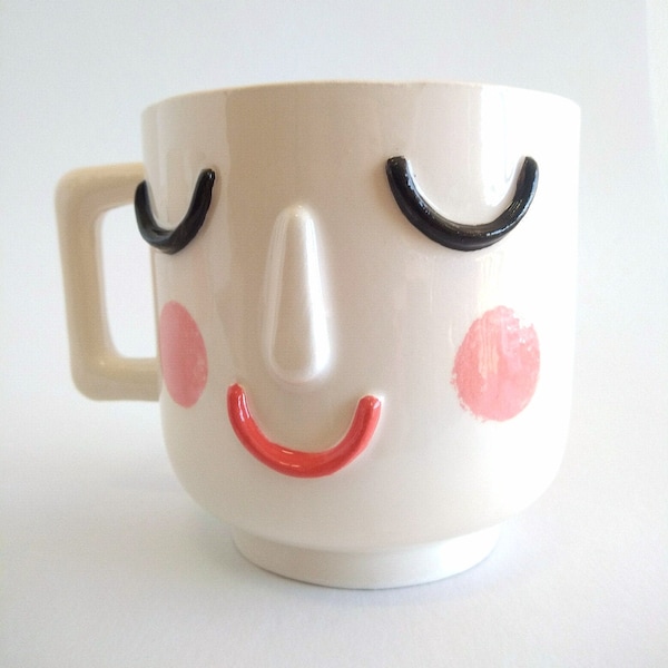 Ceramic Smiley Mugs - Etsy