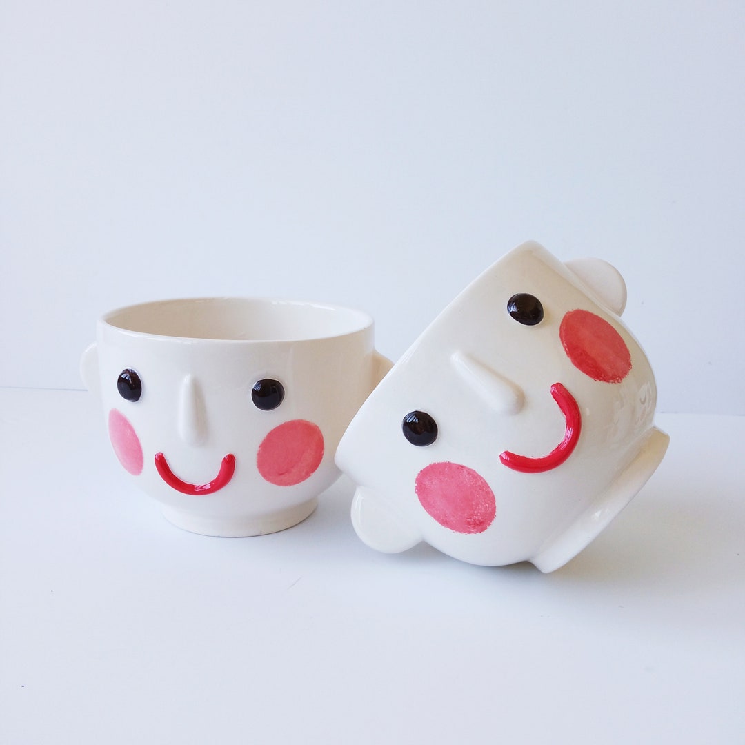 Two Face Bowls - Handmade Ceramics, Ceramic Bowl, Face Bowl, Handmade ...