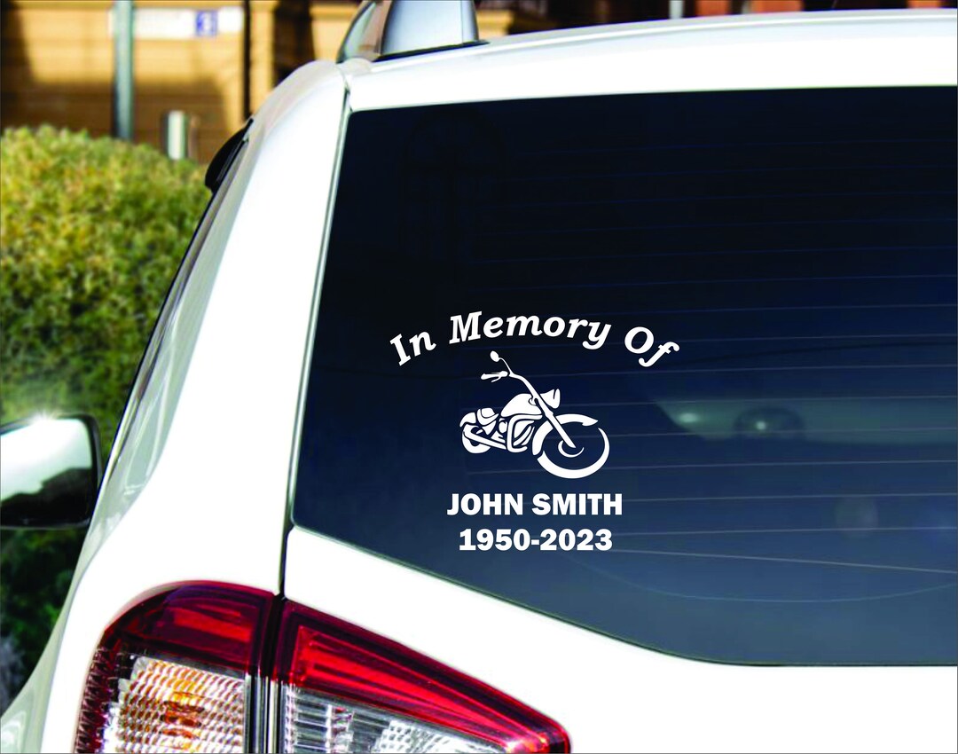 Memorial Decal Motorcycle - Etsy