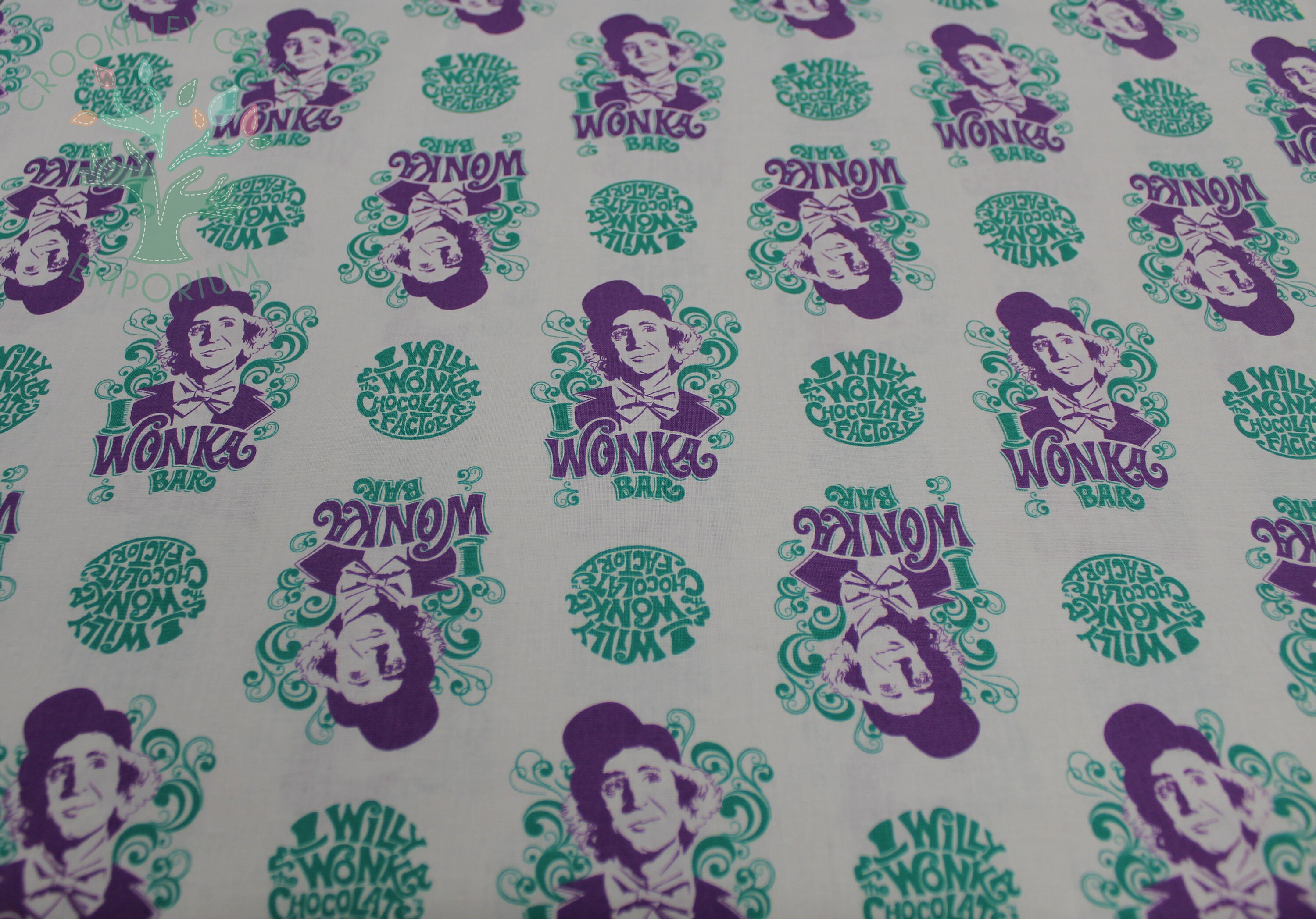 Willie Wonka Wonka Bar Fabric | Etsy UK