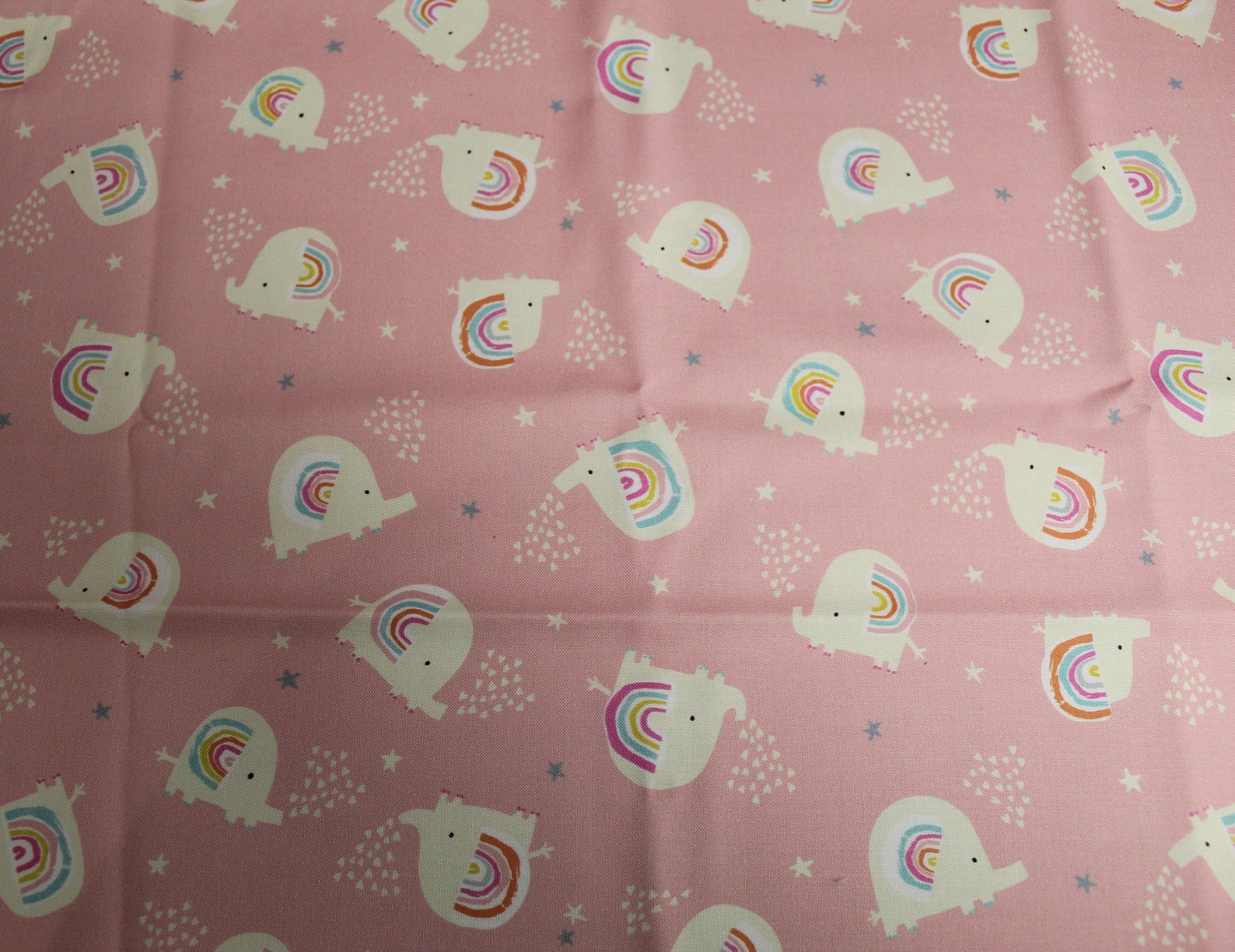 Rainbow Friends - Elephants on Pink by Dashwood Studio - Etsy UK