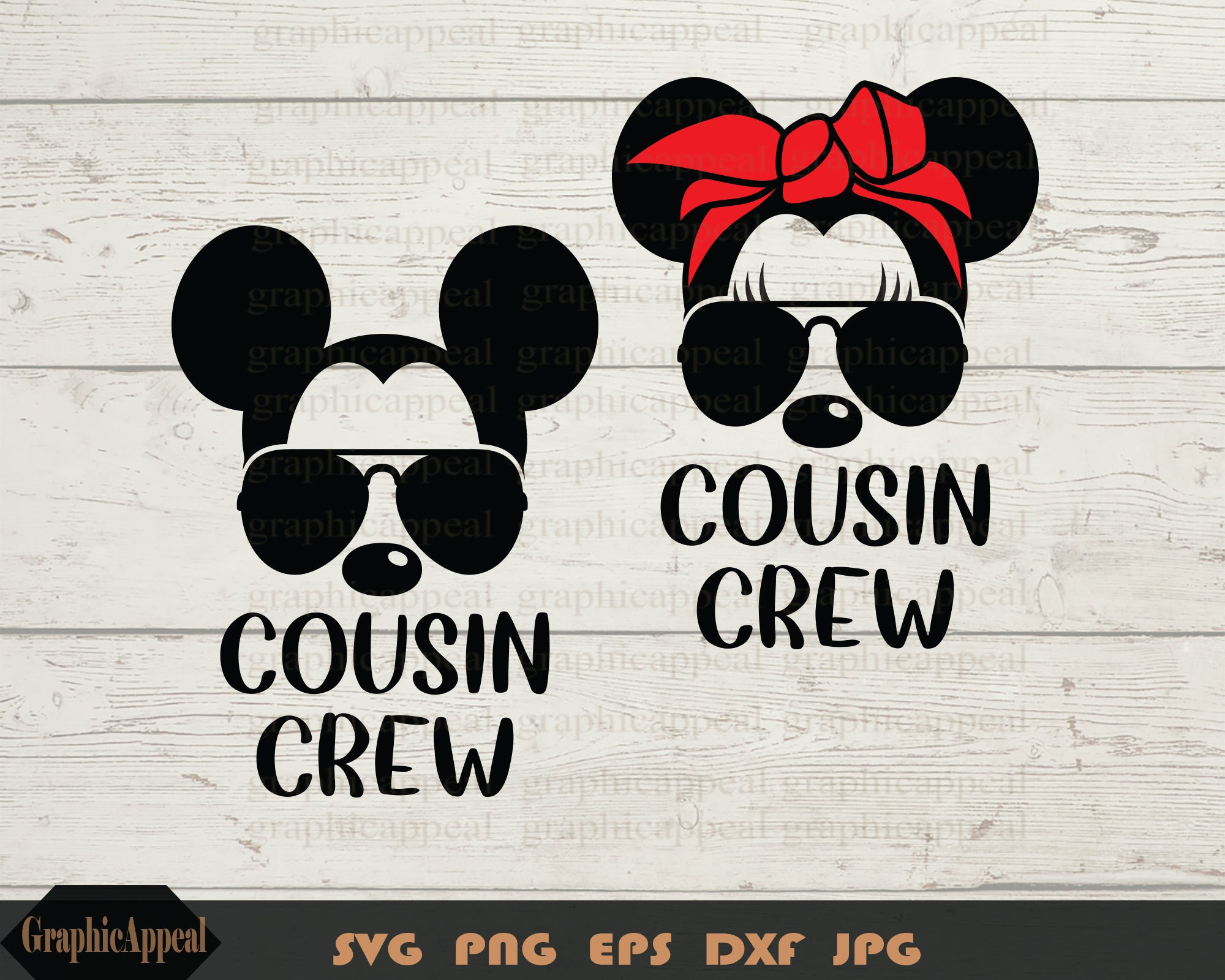 Cousin Crew SVG Minnie Mickey Inspired Matching Cousin Svg - Etsy