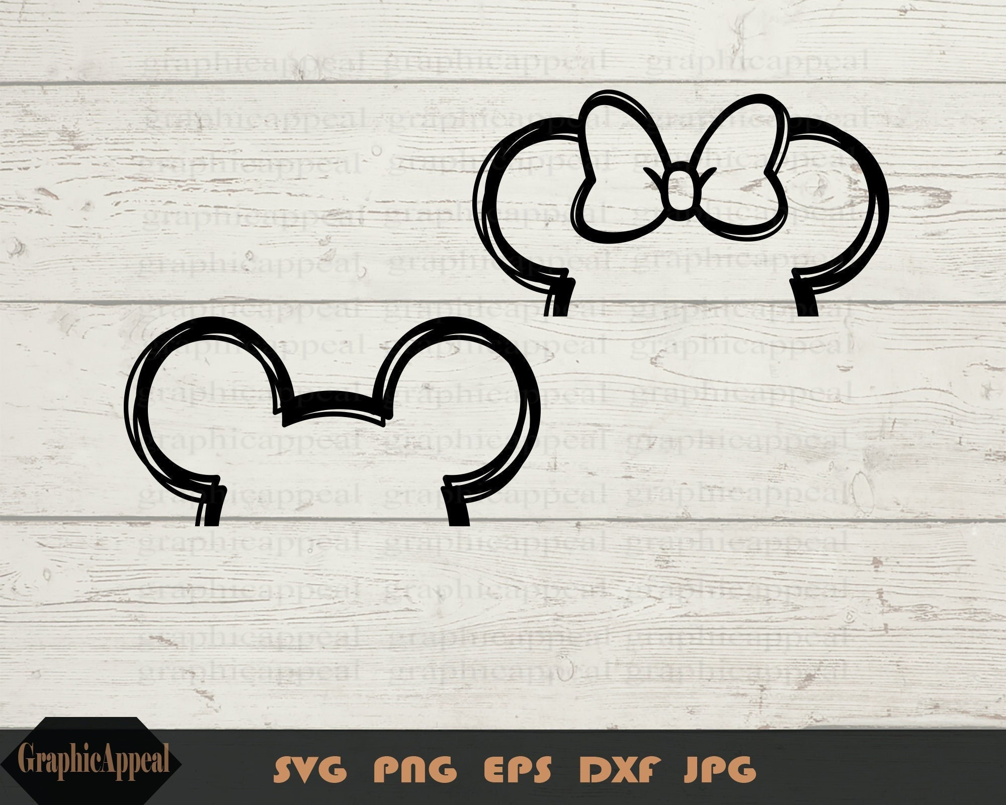 Mickey And Minnie Mouse Head Outline