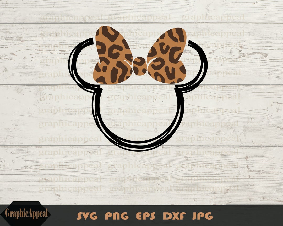 Leopard Print, Bow, Outline, Svg, Icon, Head, Clipart, Digital Download ...