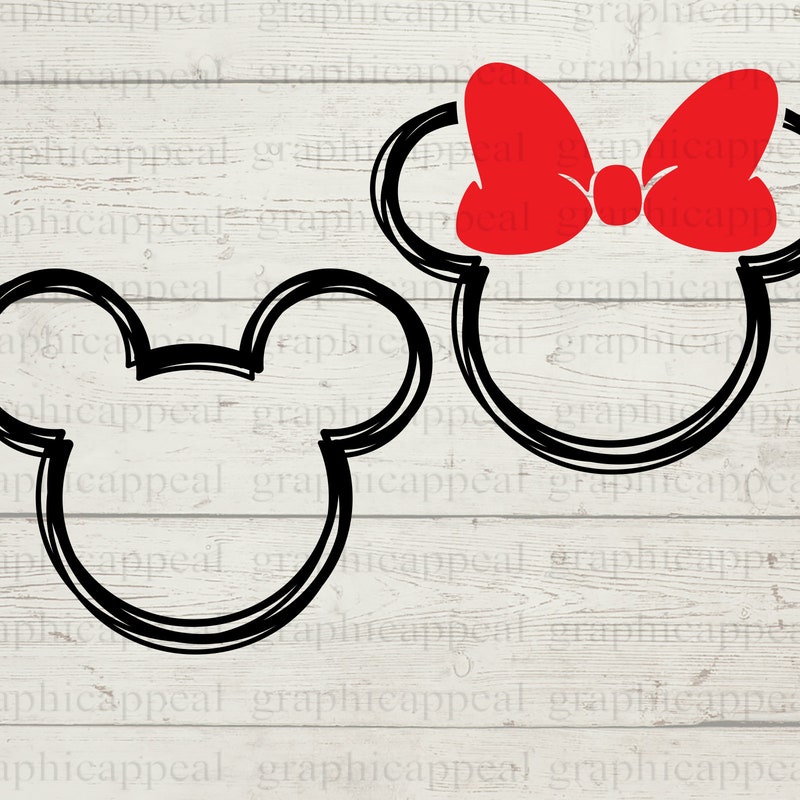 Mickey Outline Png - Etsy