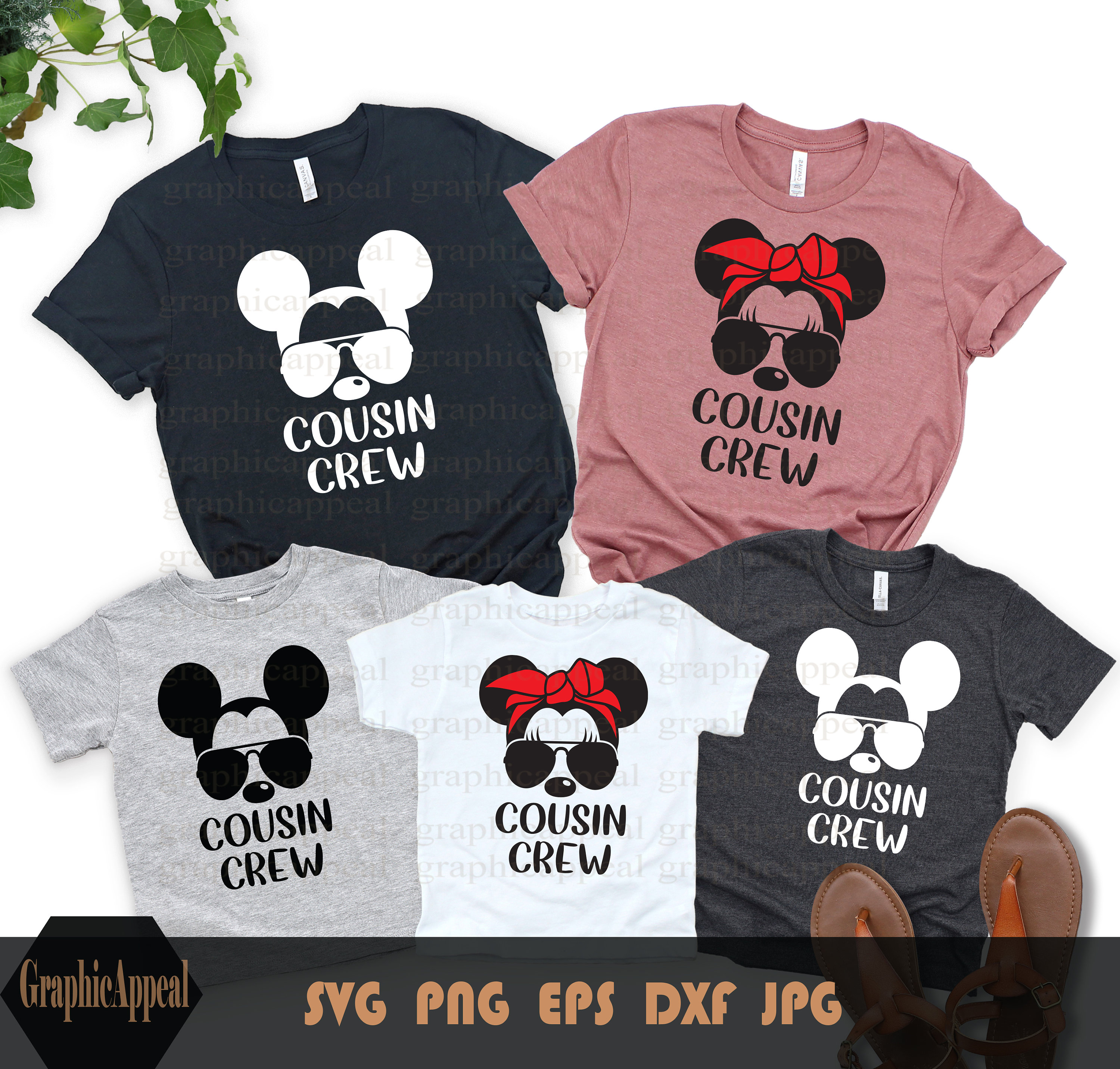 Cousin Crew SVG Minnie Mickey Inspired Matching Cousin Svg - Etsy
