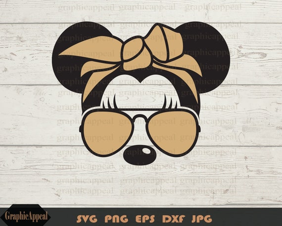 Svg Minnie Bandana Aviator Sunglasses Vacation SVG - Etsy