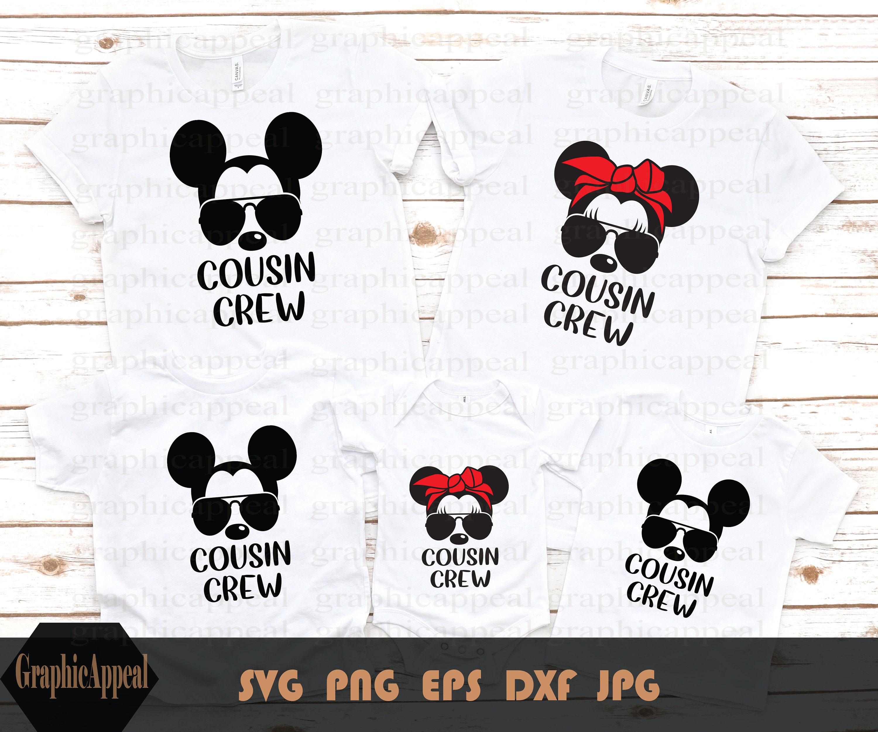 Cousin Crew SVG Minnie Mickey Inspired Matching Cousin Svg - Etsy