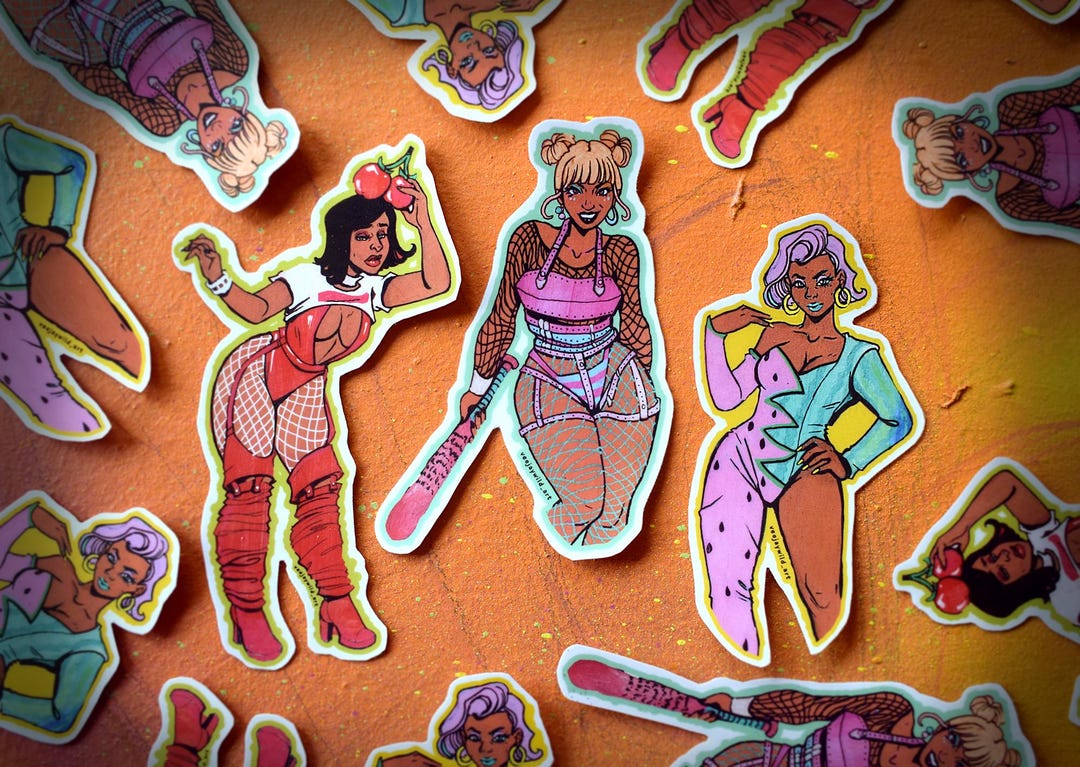 Doja Cat Inspired Stickers - X3 Stickers - Sticker Collection, Fashion ...