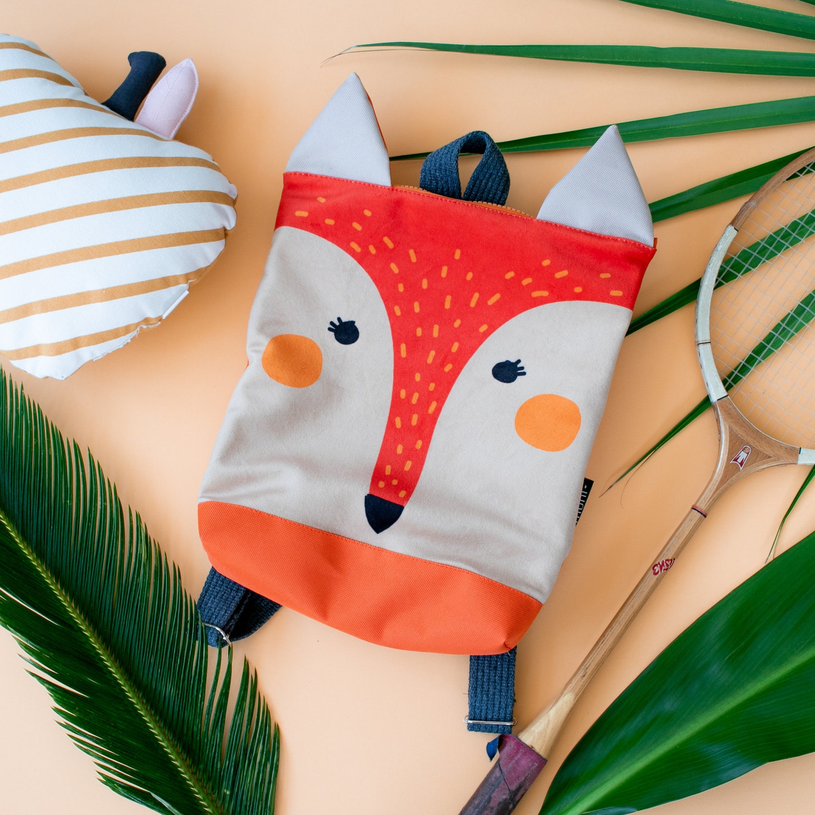 Fox Backpack Toddler Backpack Children Backpack Printed Fox | Etsy