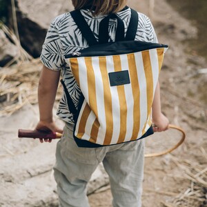 Yellow Striped Backpack for Girls, Kids Backpack, Toddler Backpack ...