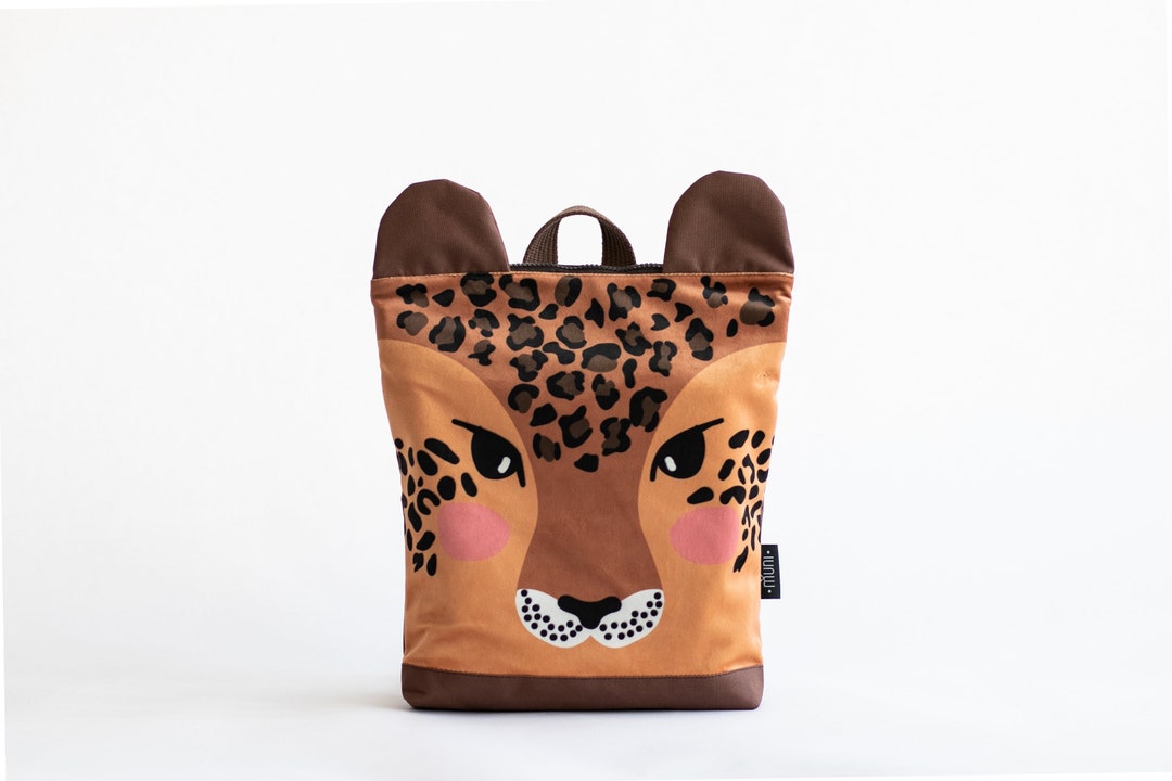 Leopard Backpack for Children, Unique Design, Printed Animal Rucksack ...