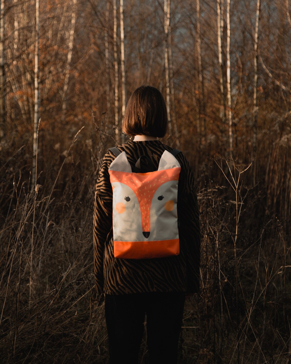 Waterproof backpack Fox Backpack Fox for adults 13 | Etsy