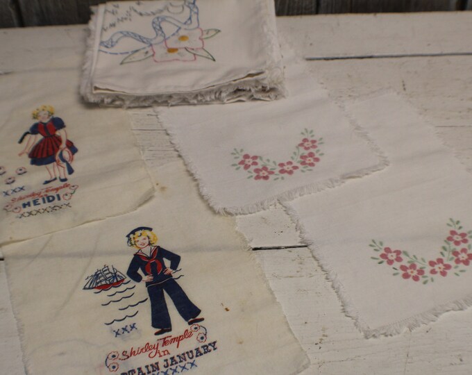 Vintage Pre Printed Embroidery Patterns Lot Of - Etsy