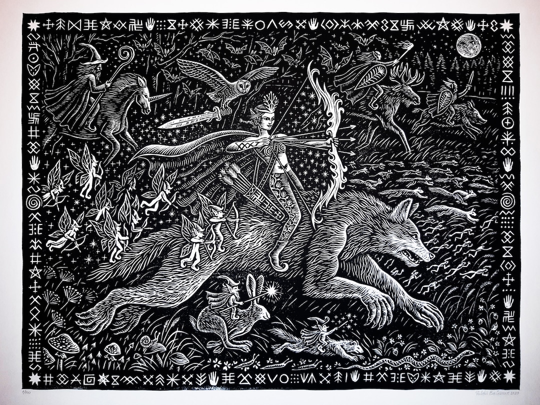 Elven Queen Archer, Werewolf Art. - Etsy