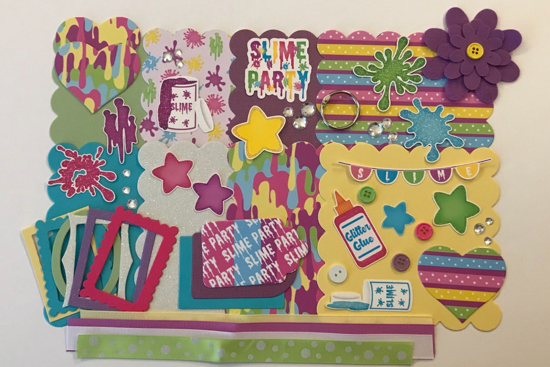 Slime Girl Glitter Party Custom Chipboard Mini Book Album DIY Kit ...