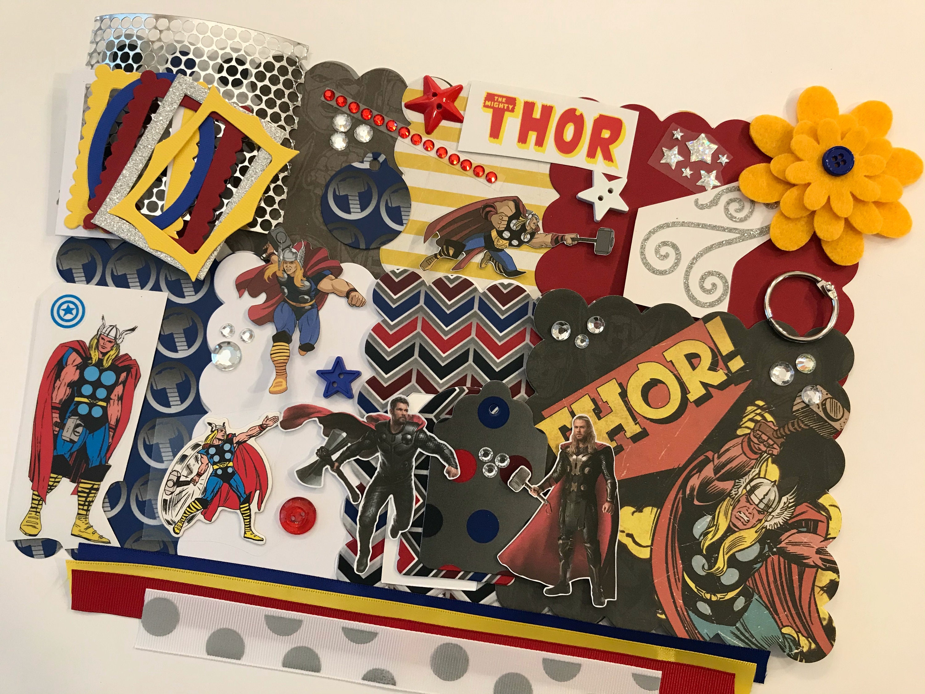Mighty Thor Marvel Avengers Custom Chipboard Mini Book Album | Etsy