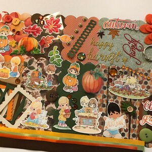 Precious Moments Fall Autumn Custom Chipboard Mini Book Album DIY Kit ...