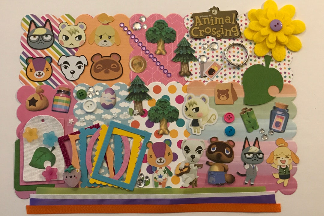 Animal Crossing Nintendo Switch Scrapbooking Chipboard Scallop Mini ...