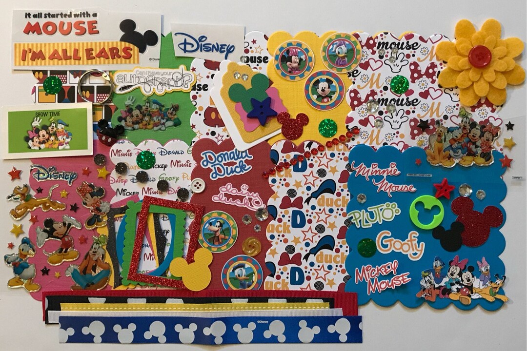 Disney Fab Five Mickey and Friends Autograph Book Custom Chipboard Mini ...