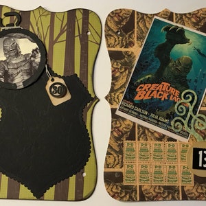Movie Monsters Halloween Custom Chipboard Mini Book Album DIY Kit ...