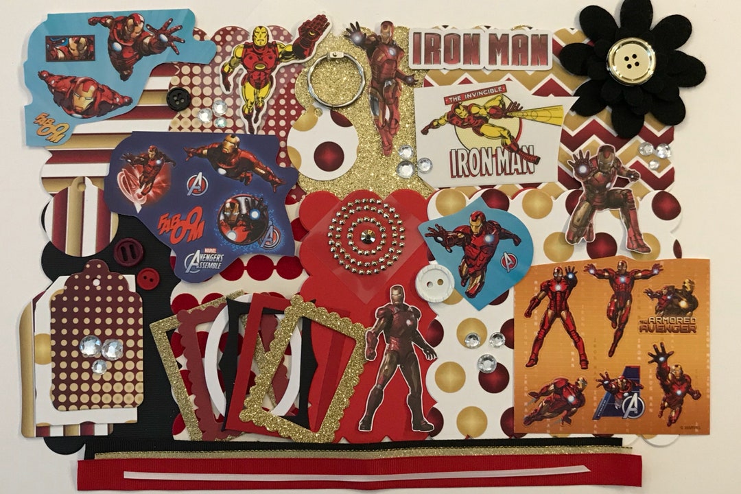 Iron Man Marvel Avengers Custom Chipboard Mini Book Album DIY Kit ...