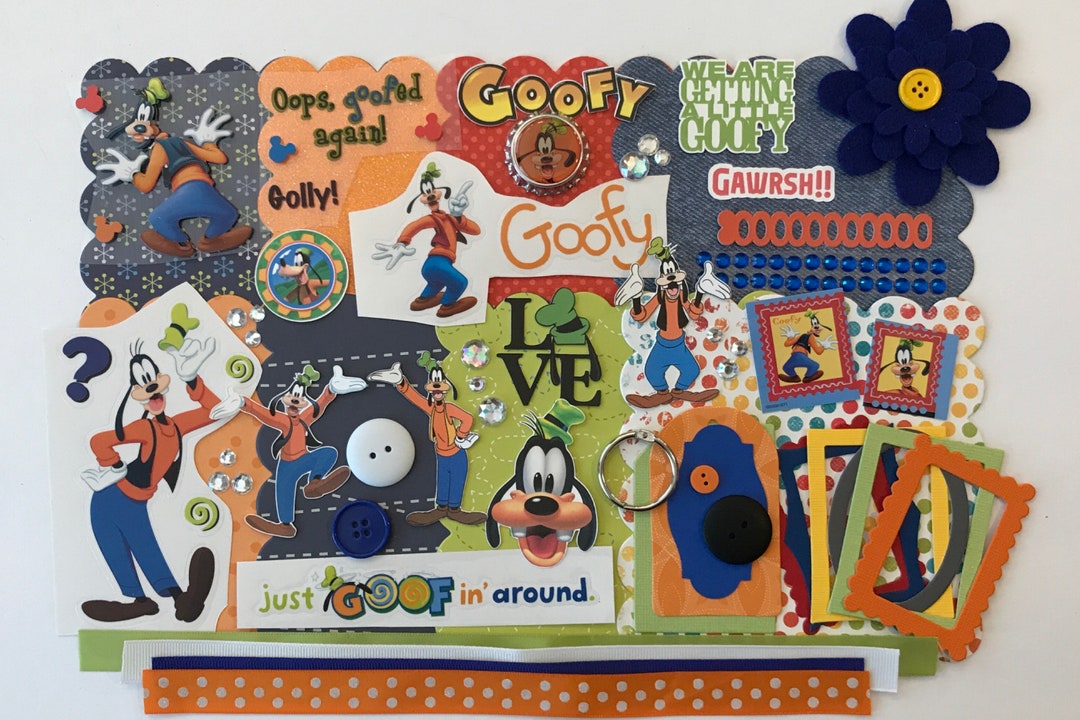 Disney Goofy Custom Chipboard Mini Book Album DIY Kit Scrapbooking - Etsy