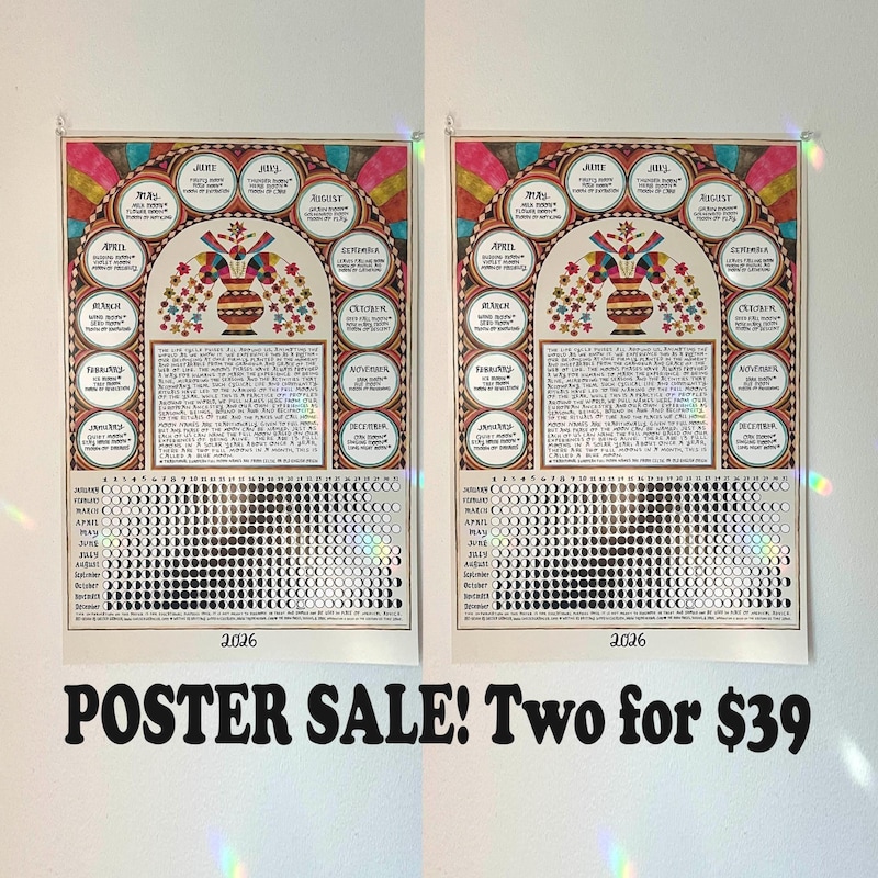 2026 Wall Calendar Sale - Etsy