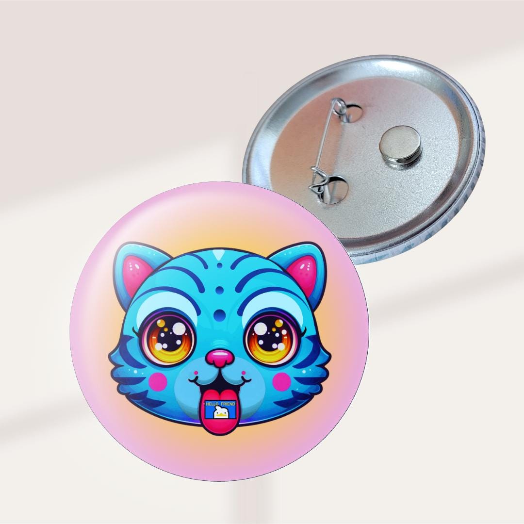 Derpy Tiger Pin | K‑pop Demon Hunters Fan Art Button, Huntrix Inspired ...