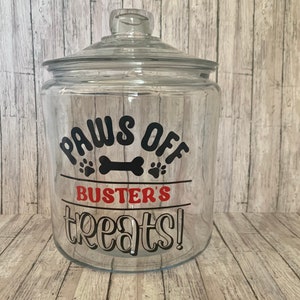 Personalized Dog Treat Jar Decal: Paw Print Vinyl Sticker - Etsy