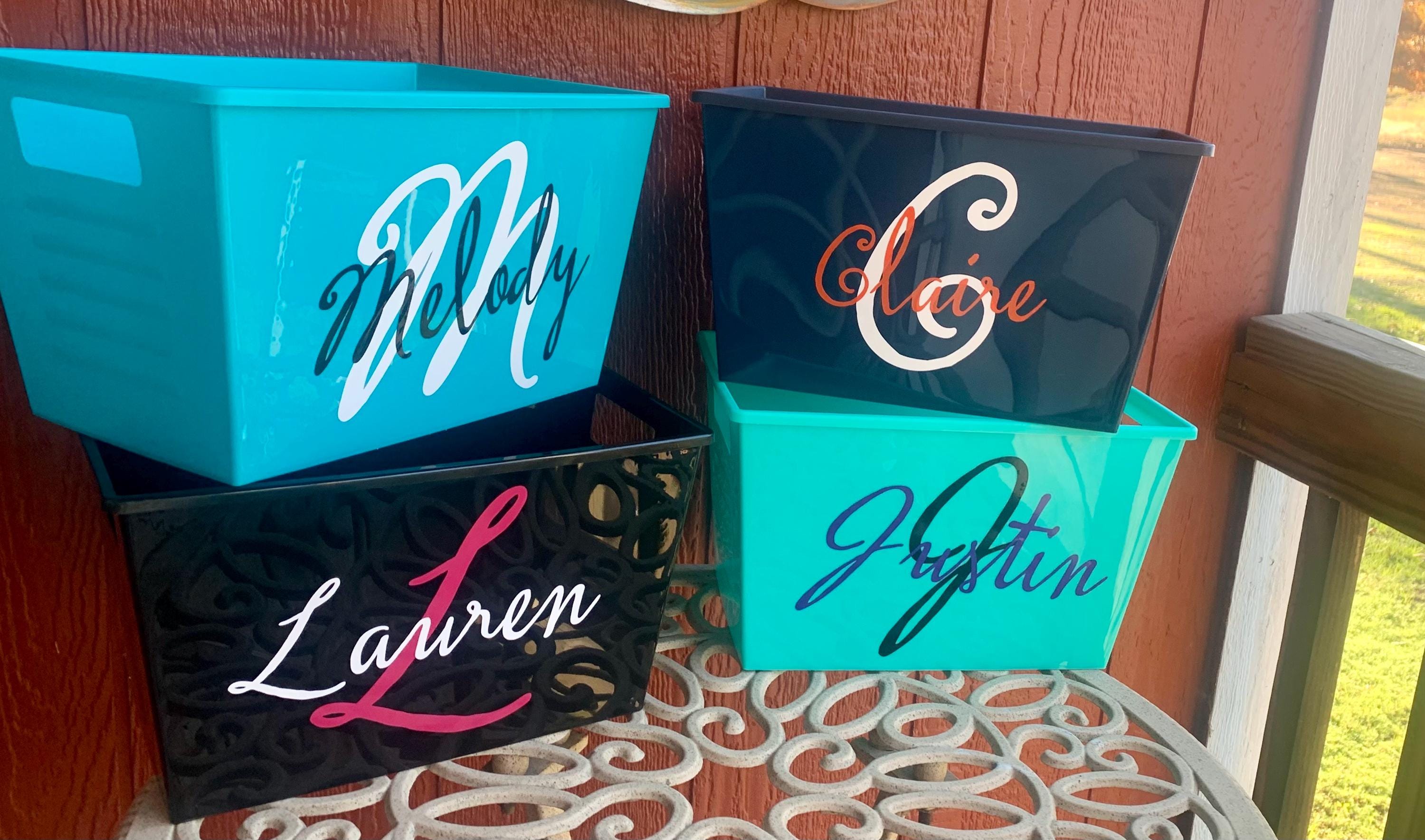 Personalized Name Bucket: Custom Monogram Basket - Etsy