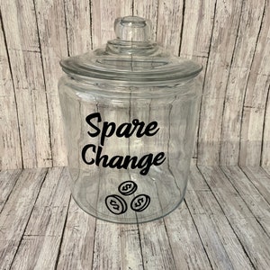 Spare Change Decal, Money Jar Label Decal, Jar Decal, Keep the Change ...