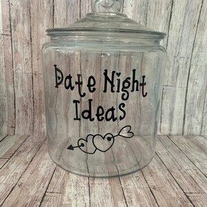 Date Night Ideas Jar Decal, Couples Date Night Decal, Wedding Decal ...