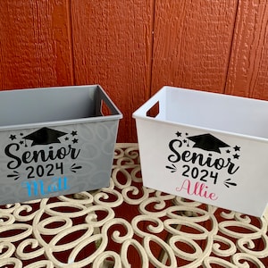 Personalized Graduation Gift Bucket, Personalized Senior Basket, High ...