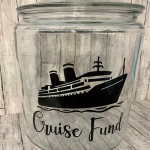 Cruise Fund Jar Decal, Cruise Lover Decal, Travel Decal, Cruise Decal ...