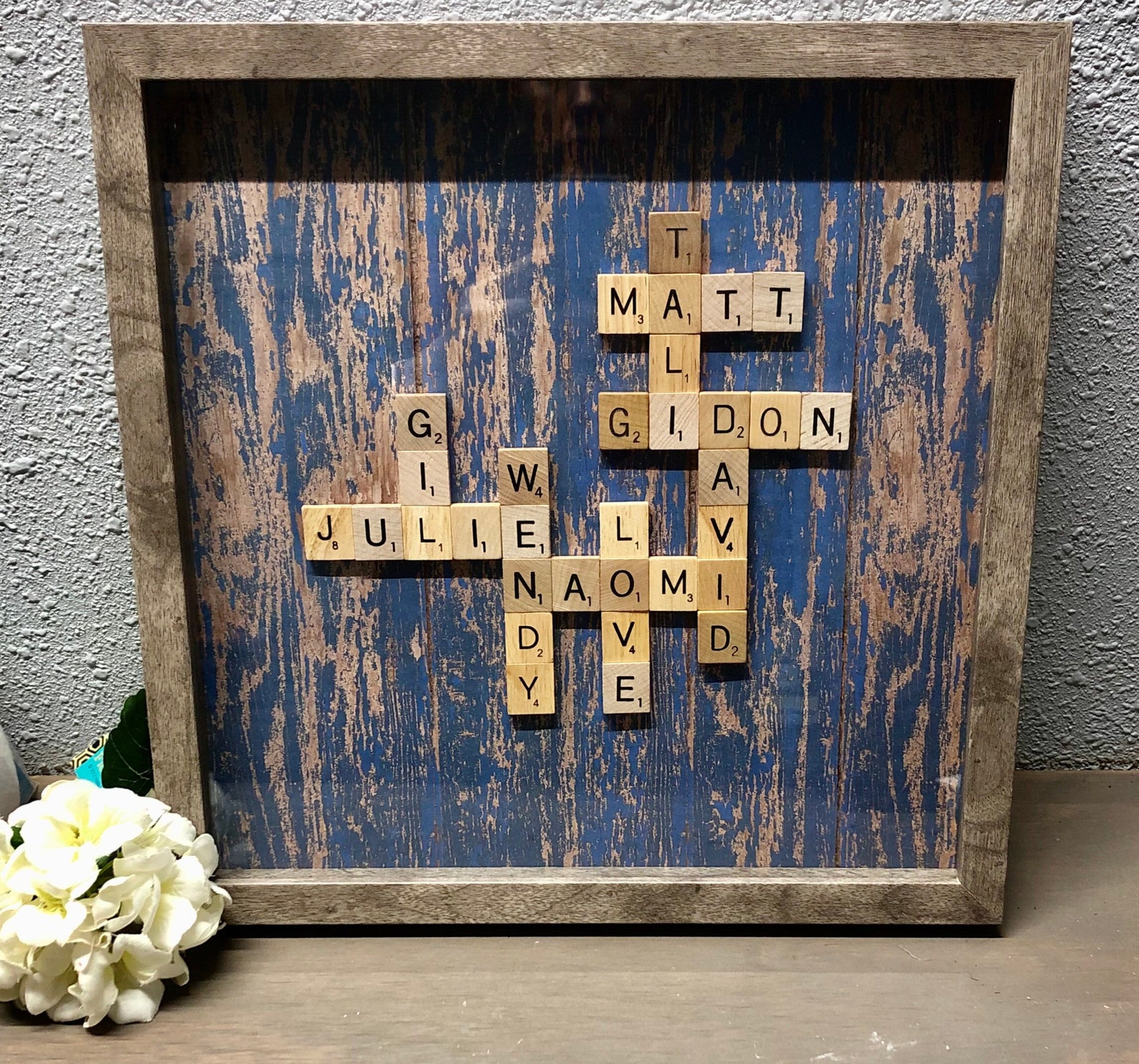 Family Frame Scrabble Wall Art Personalized Frame Scrabble - Etsy