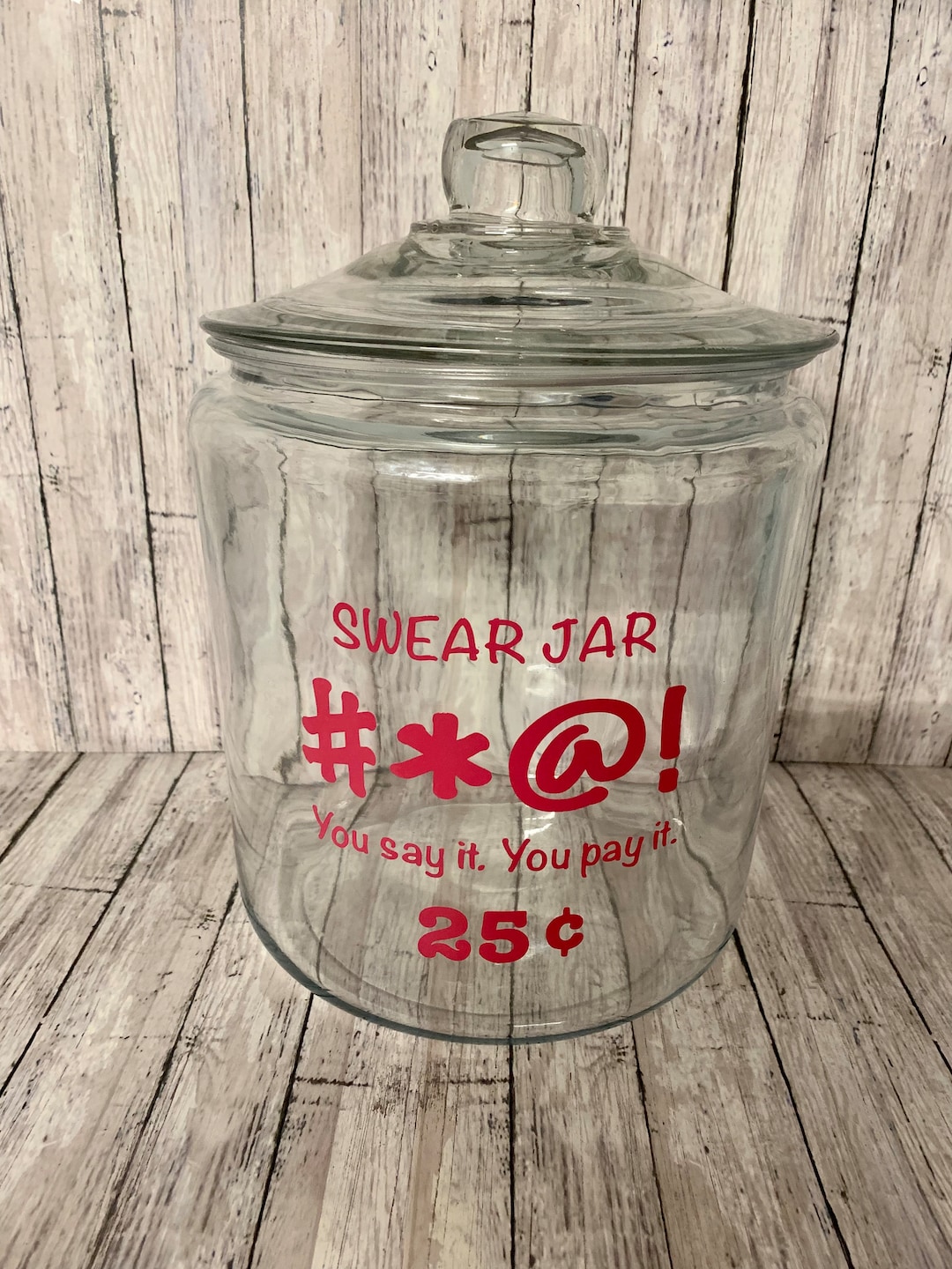 Swear Jar Decal, Swear Jar Savings, Jar Decal, Swear Jar Piggy Bank ...