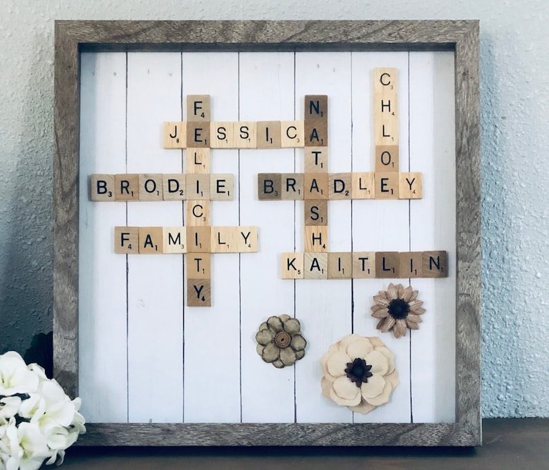 Family Frame Scrabble Wall Art Personalized Frame Scrabble - Etsy