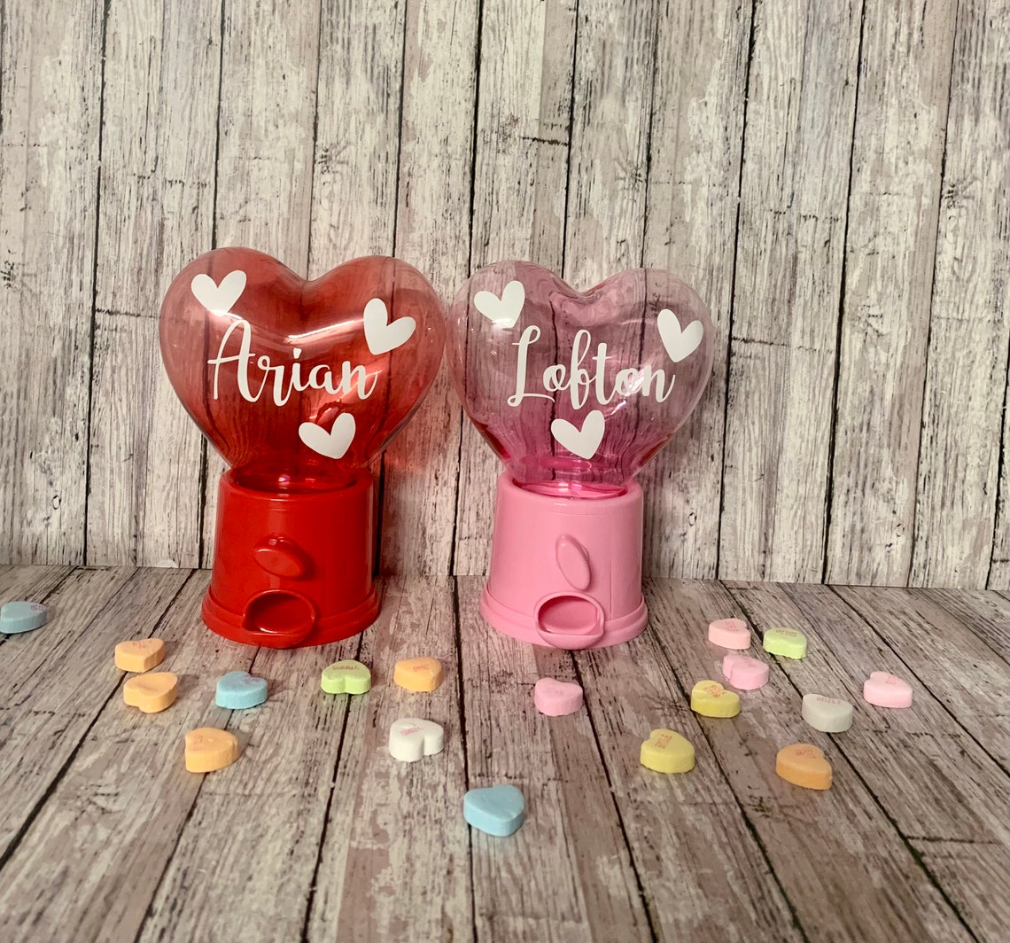 Personalized Candy Dispenser,valentine’s Day Candy Dispenser, Valentine ...